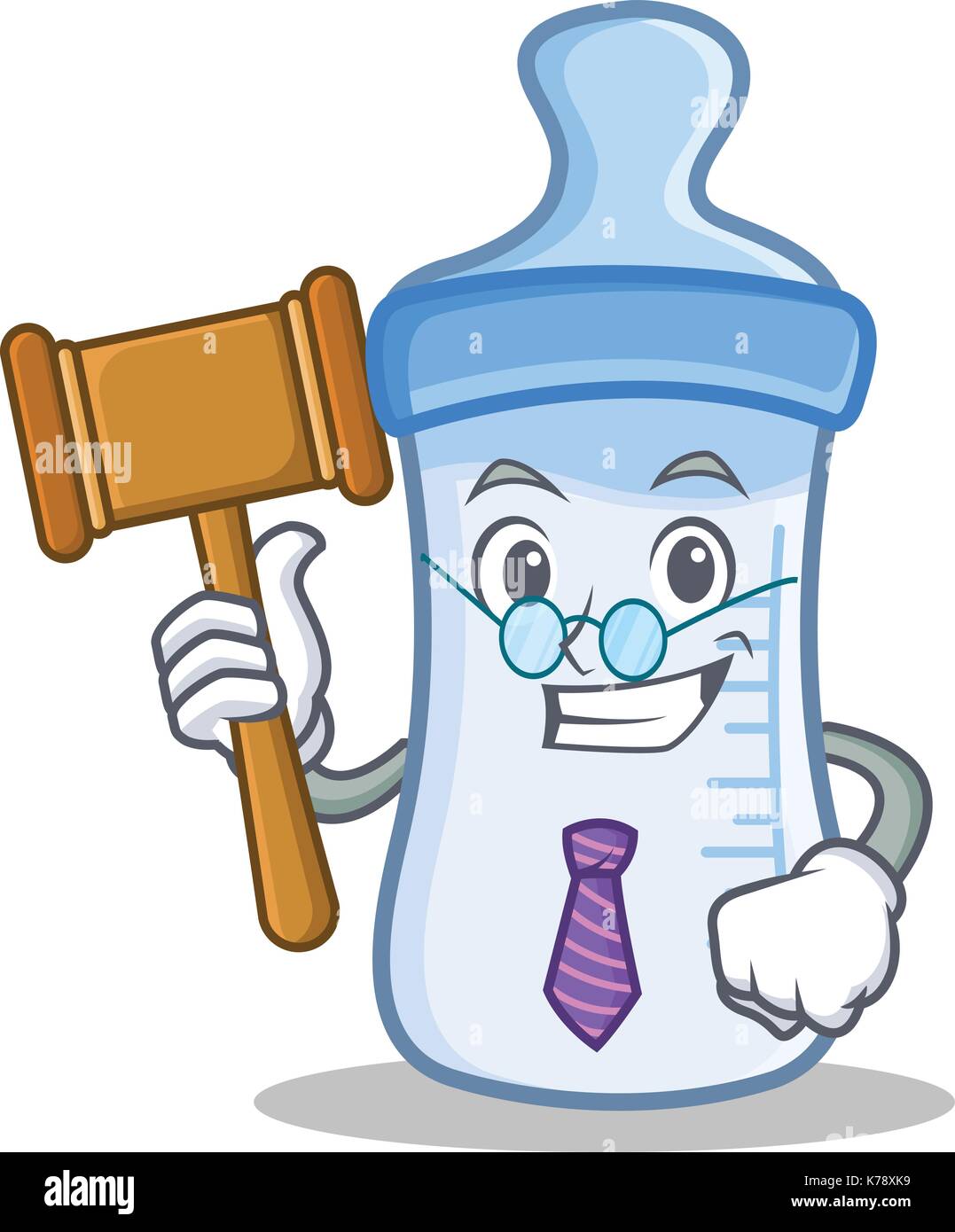 Judge baby bottle character cartoon Stock Vector Image & Art - Alamy