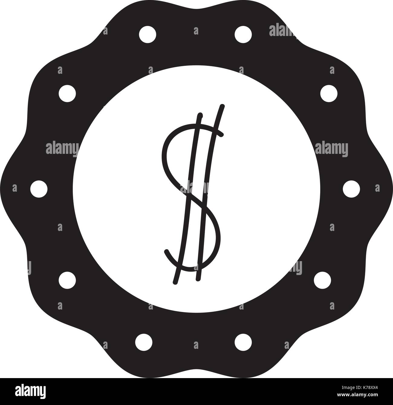contour metal emblem money sign design Stock Vector Image & Art - Alamy