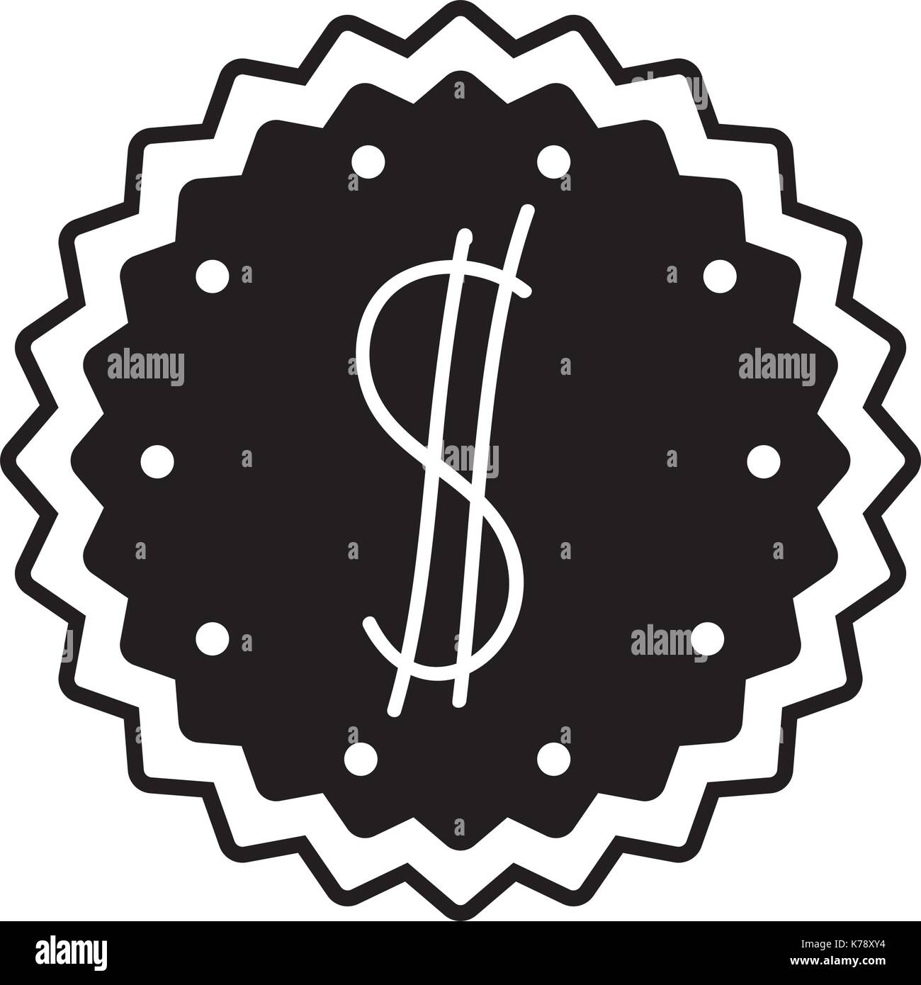 contour metal emblem money sign design Stock Vector Image & Art - Alamy