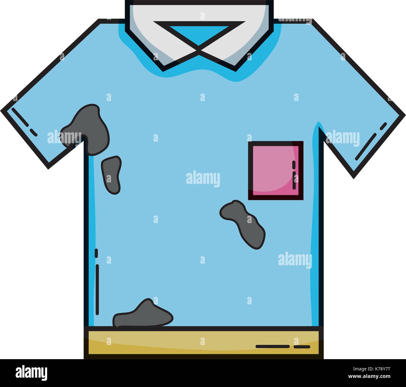 elegant shirt with dirt stains Stock Vector Image & Art - Alamy