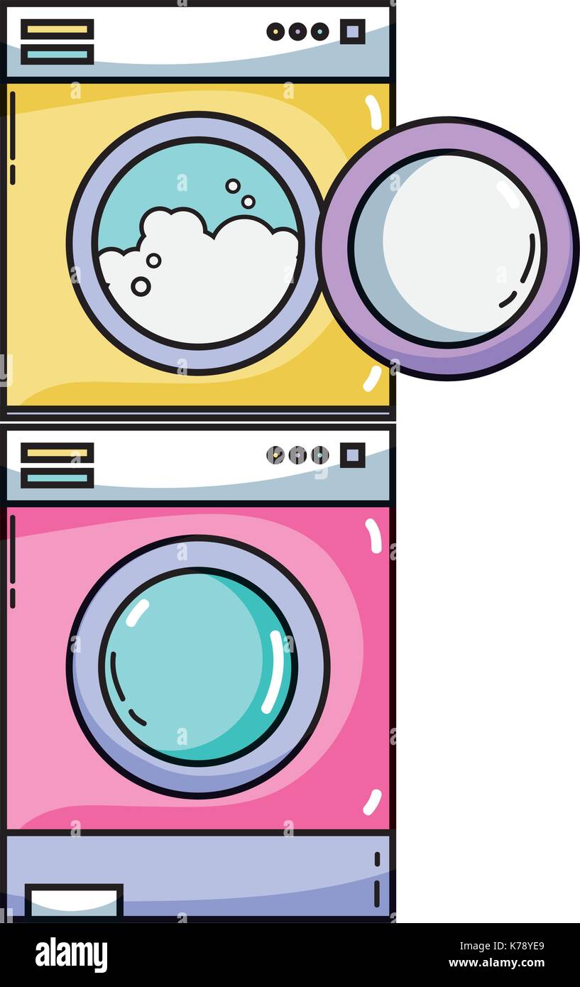 Laundromat dryer Stock Vector Images - Alamy