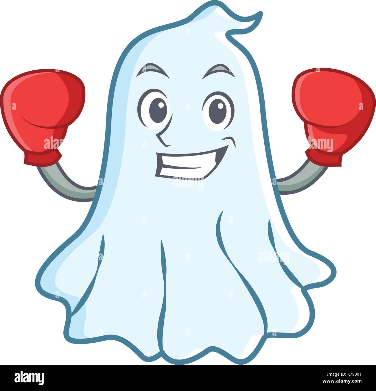 Boxing cute ghost character cartoon Stock Vector Image & Art - Alamy