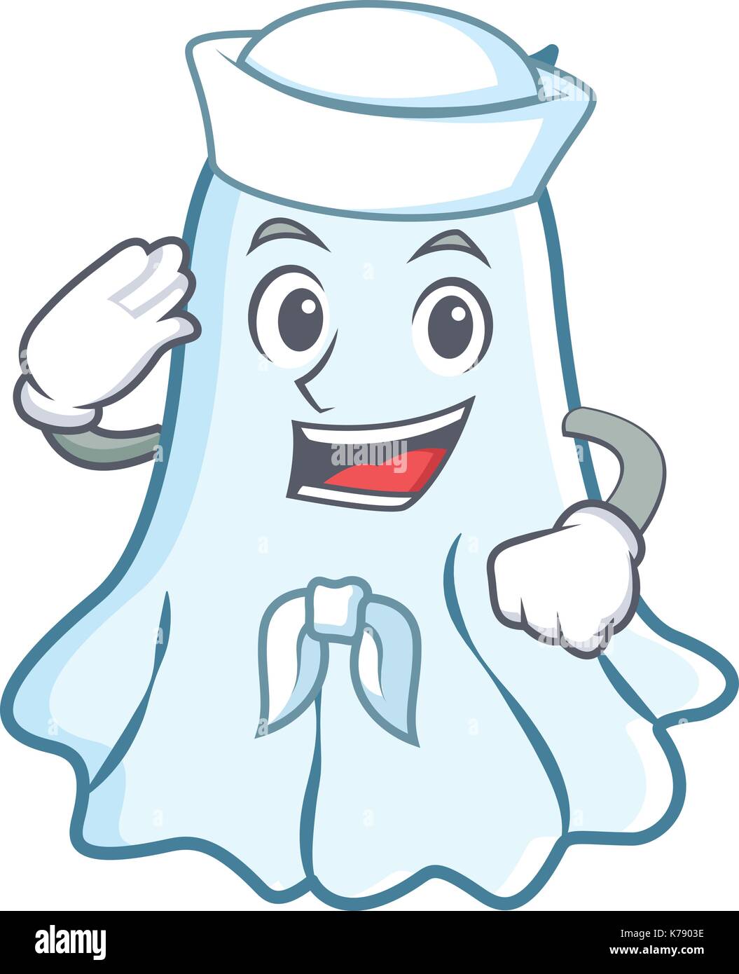 Sailor cute ghost character cartoon Stock Vector Image & Art - Alamy