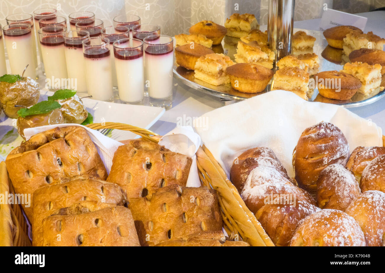 buffet with a variety of snacks for lunch Stock Photo - Alamy