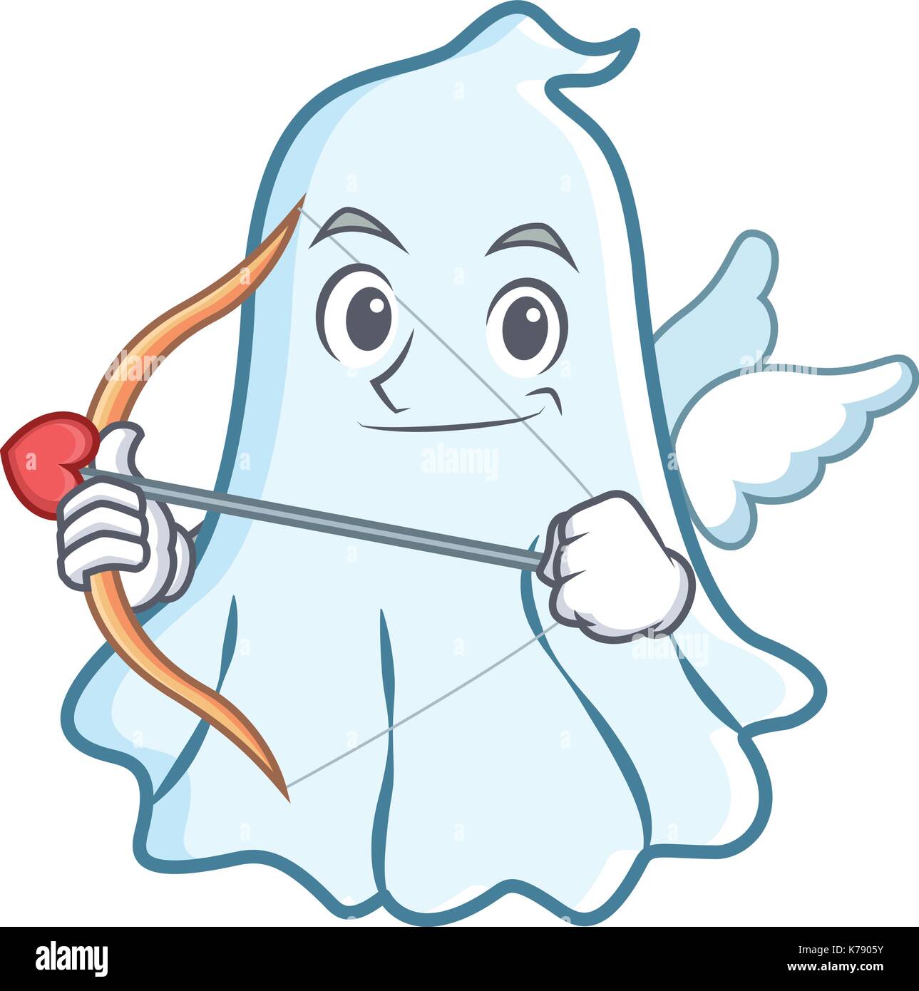 Cupid cute ghost character cartoon Stock Vector Image & Art - Alamy