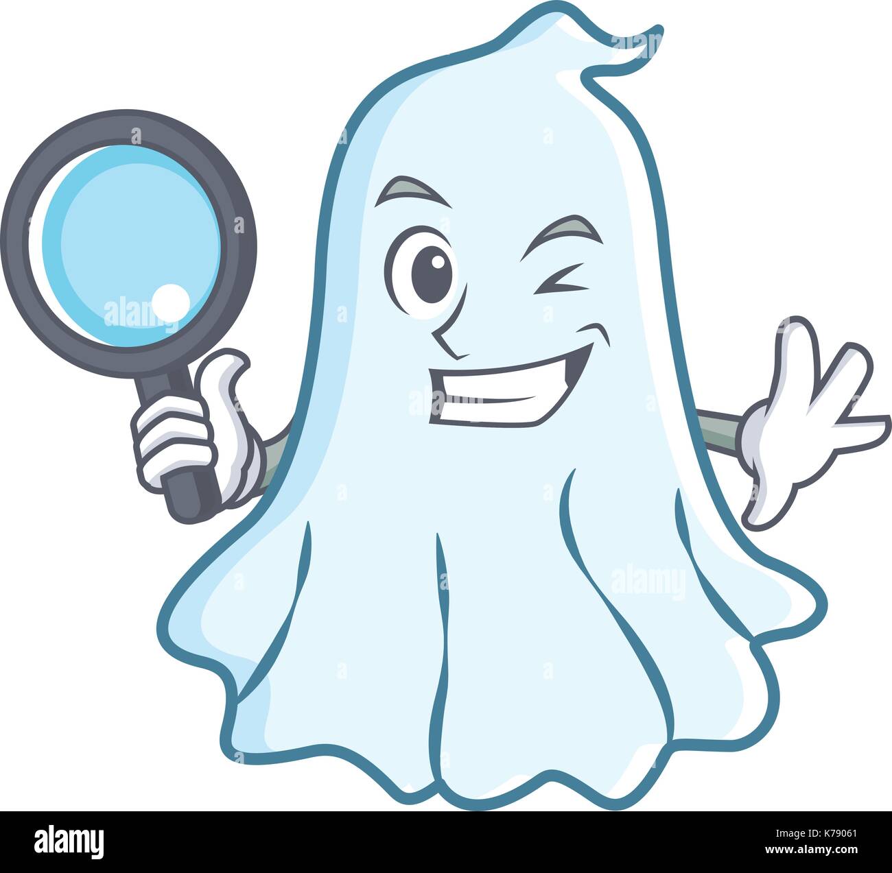 Detective cute ghost character cartoon Stock Vector Image & Art - Alamy