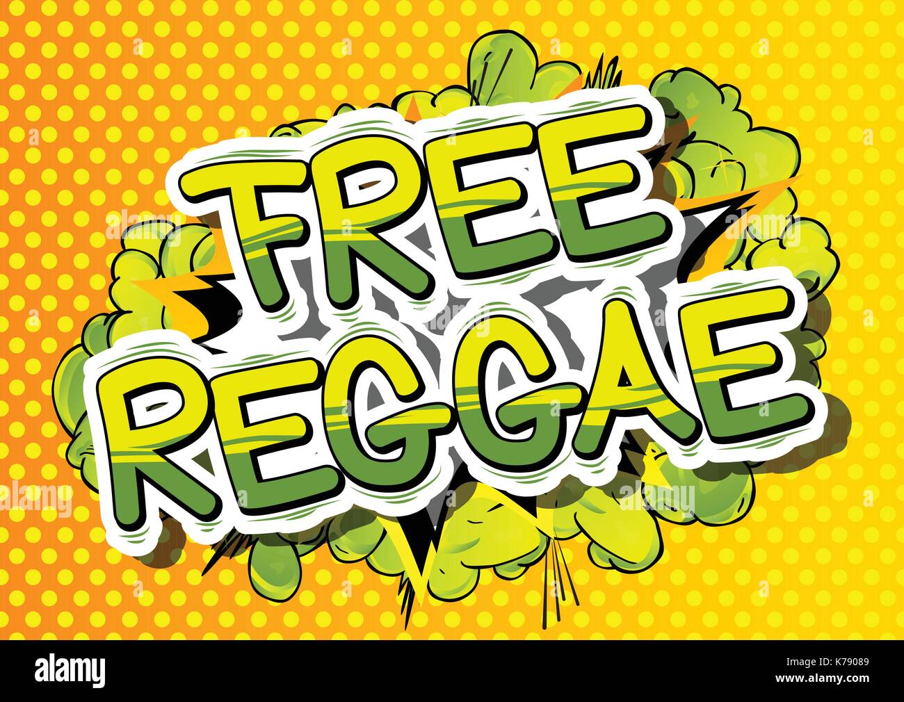 Free Reggae - Comic book word on abstract background Stock Vector Image ...