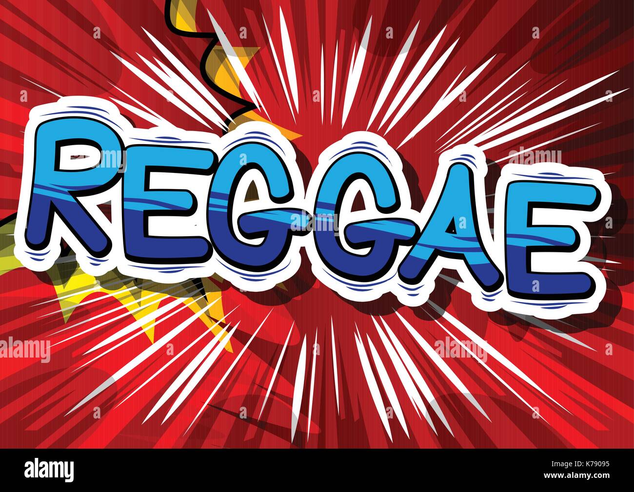 Reggae - Comic book word on abstract background Stock Vector Image ...