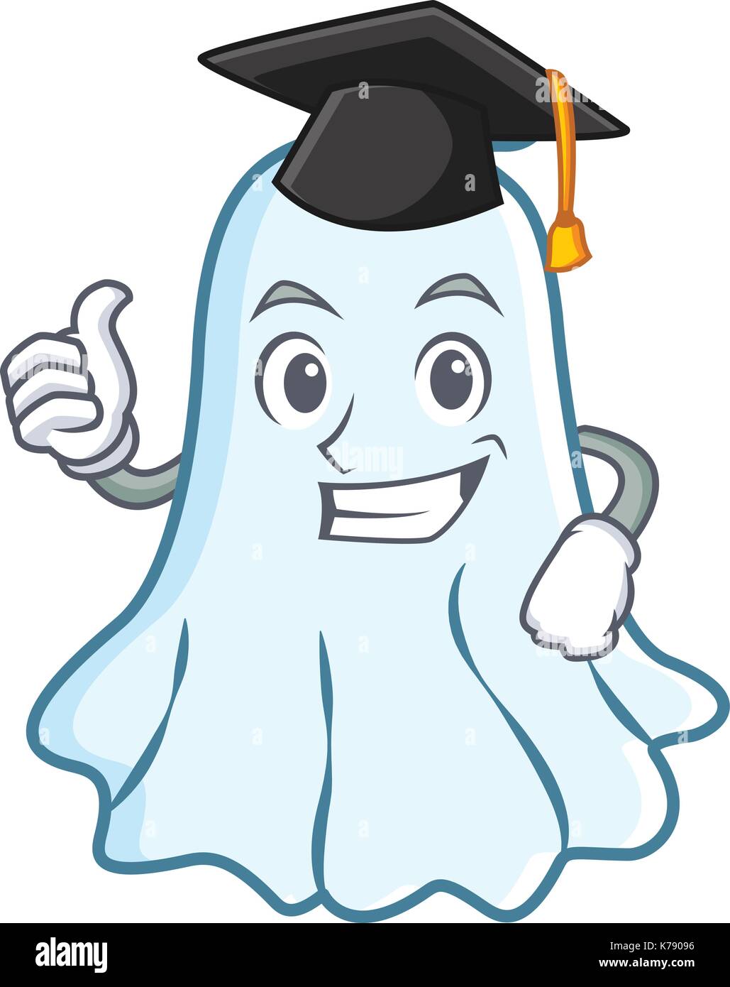 Graduation cute ghost character cartoon Stock Vector Image & Art - Alamy