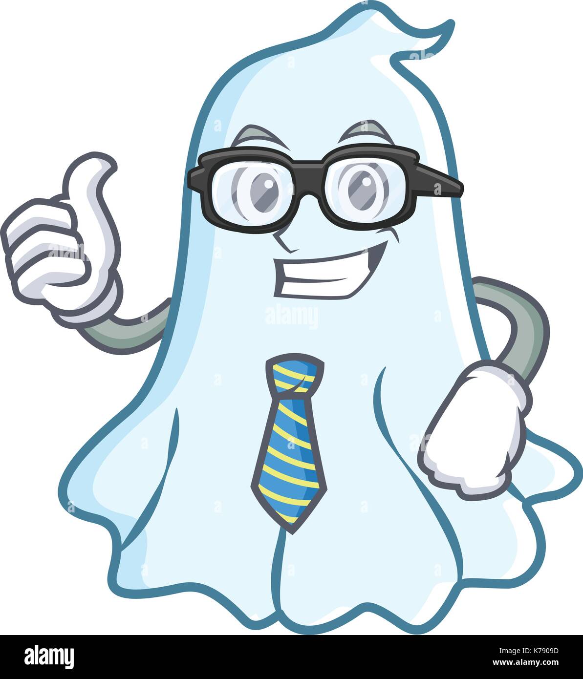 Businessman cute ghost character cartoon Stock Vector Image & Art - Alamy