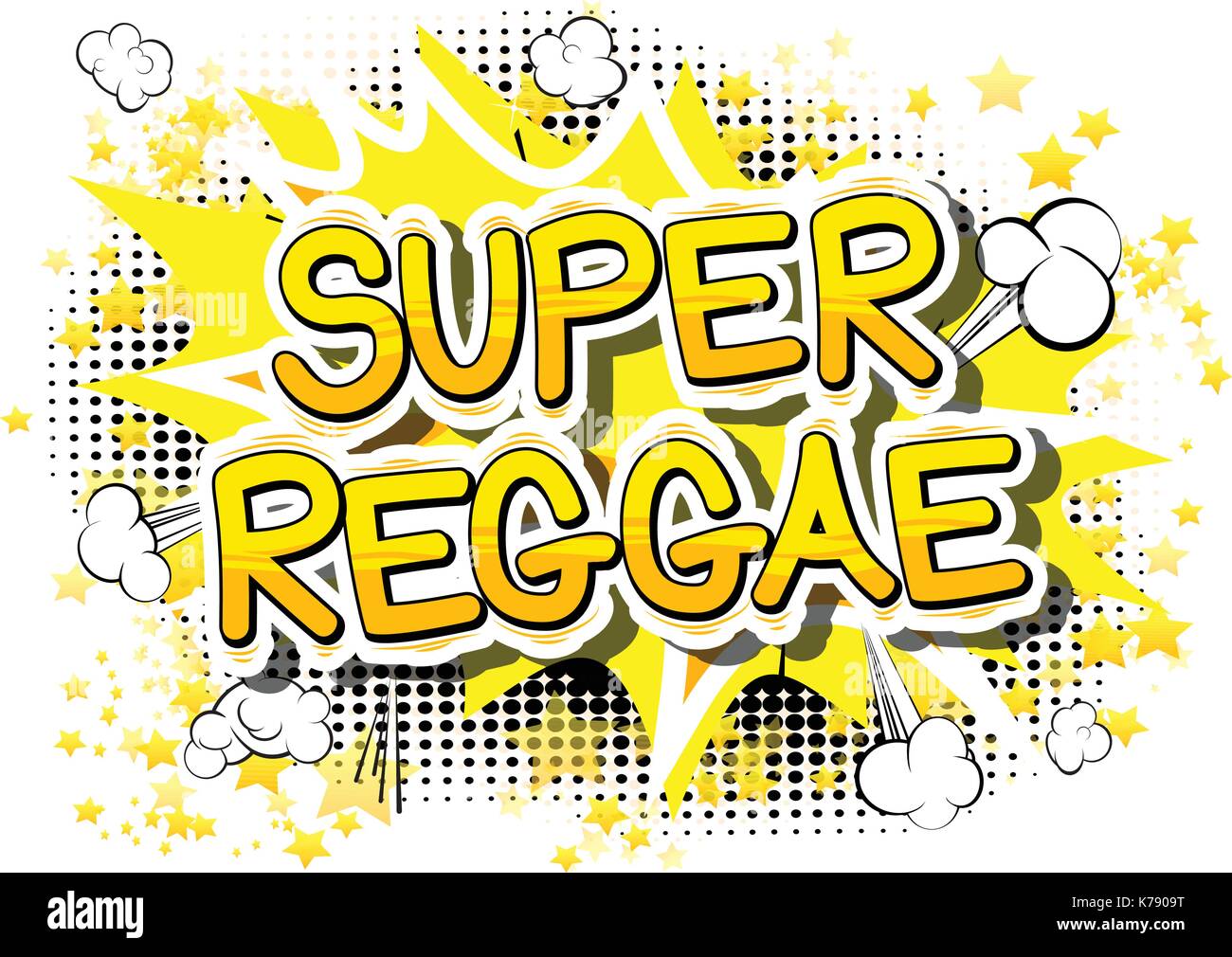 Super Reggae - Comic book word on abstract background Stock Vector ...