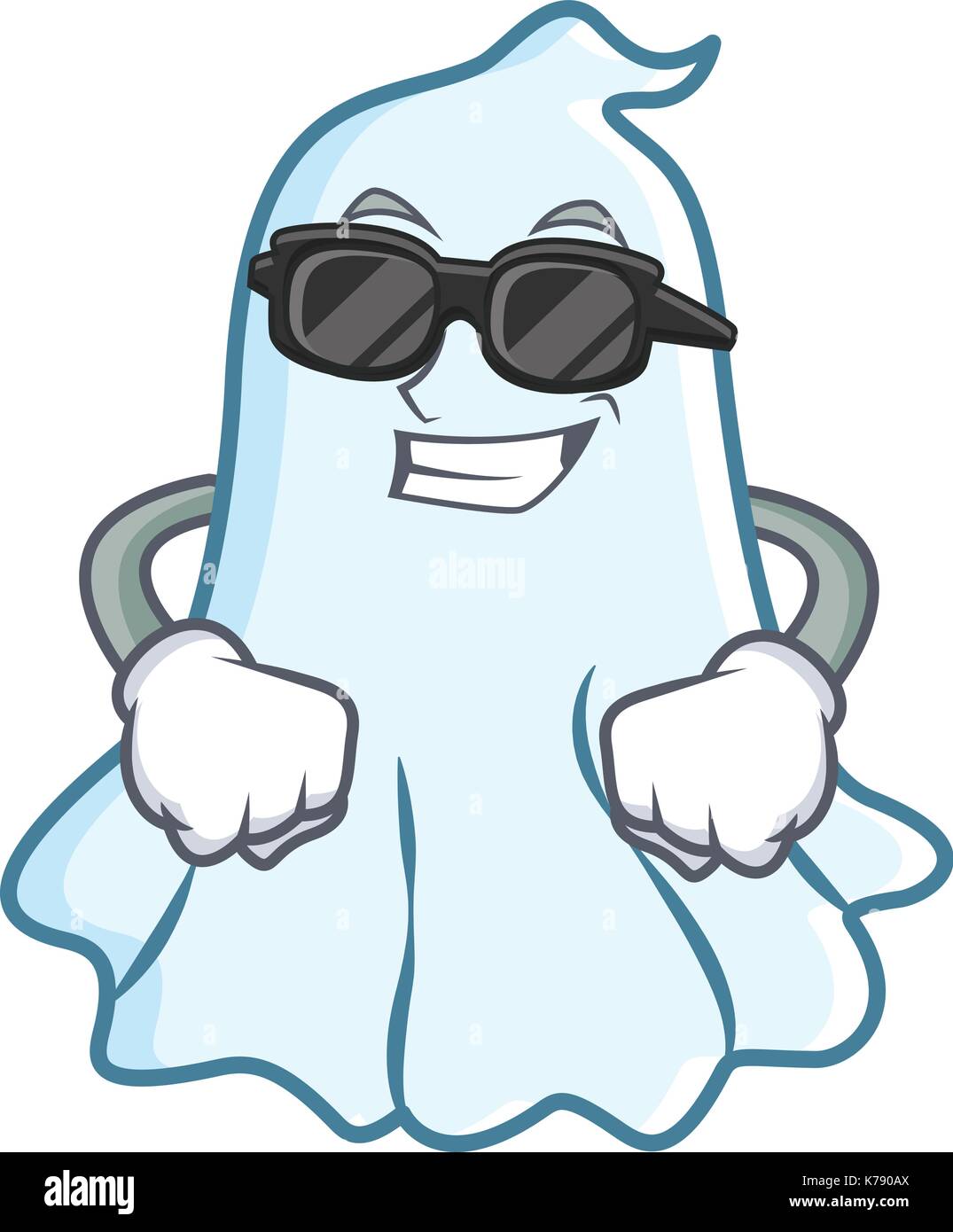 Super cool cute ghost character cartoon Stock Vector Image & Art - Alamy