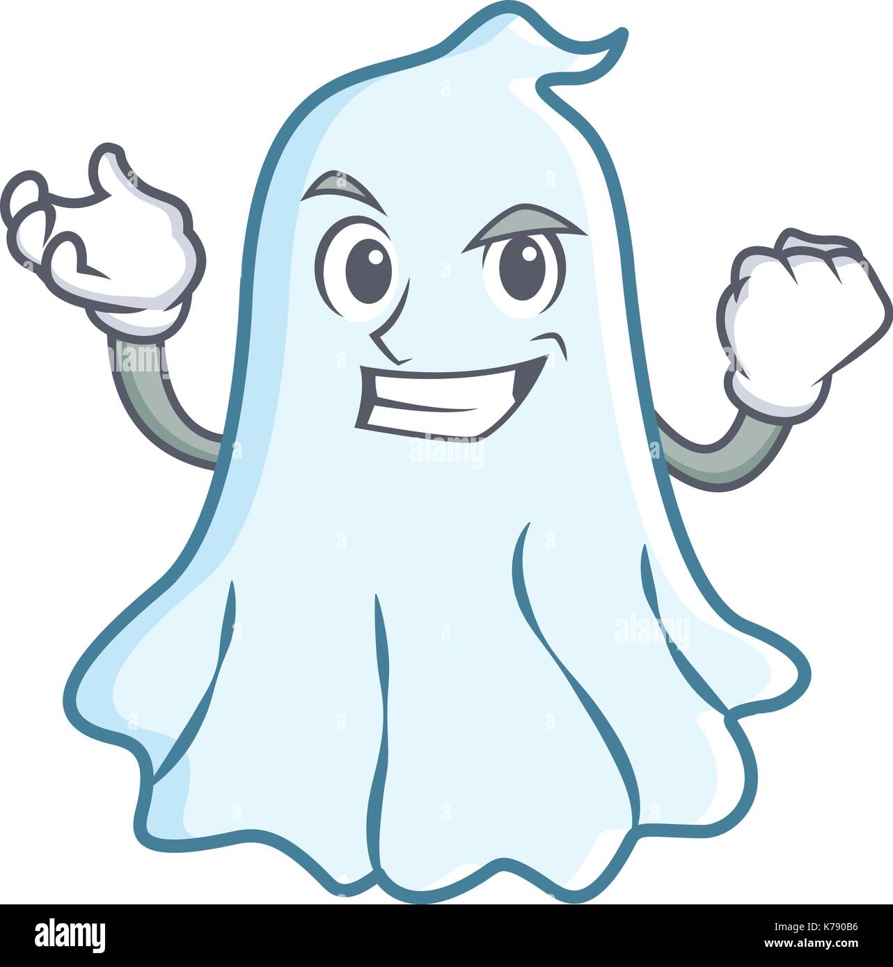 Successful cute ghost character cartoon Stock Vector Image & Art - Alamy