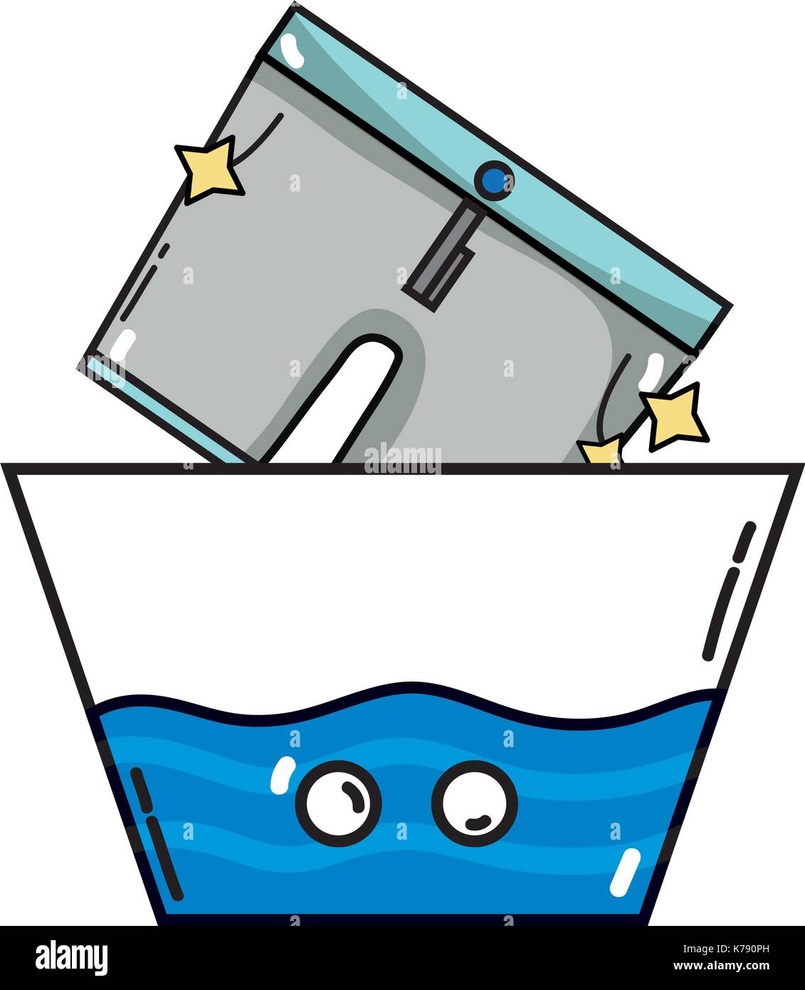 clean shorts soaking in pail with water Stock Vector Image & Art - Alamy
