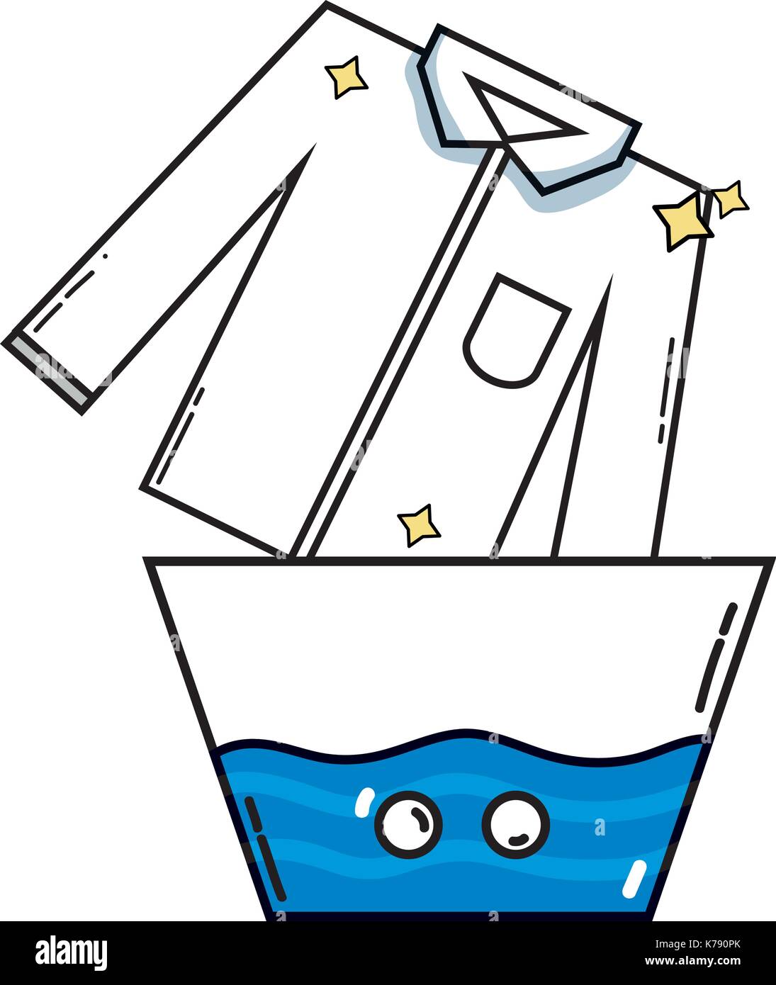 clean shirt soaking in pail with water Stock Vector Image & Art - Alamy