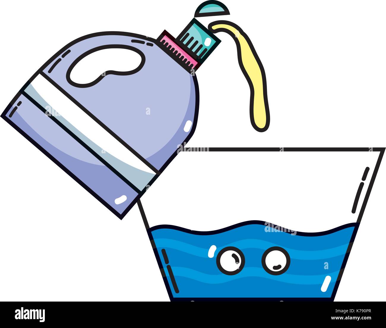 water pail design with softener bottle plashing Stock Vector Image ...