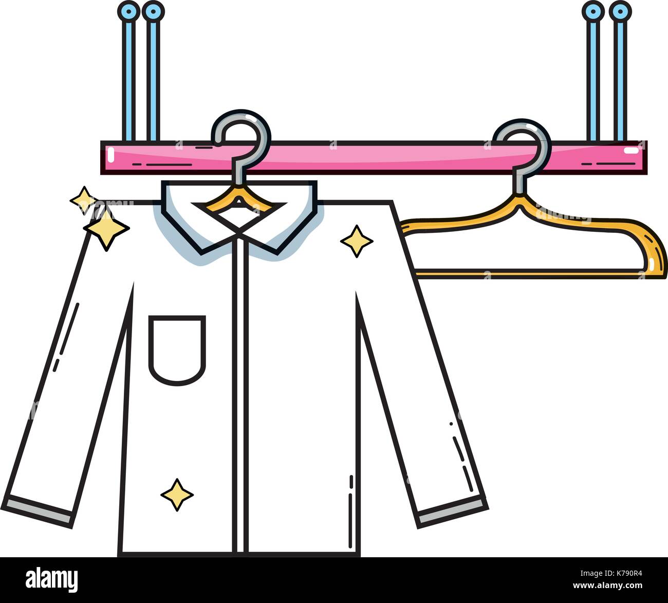 shelf design with clothes hanging icon Stock Vector Image & Art - Alamy