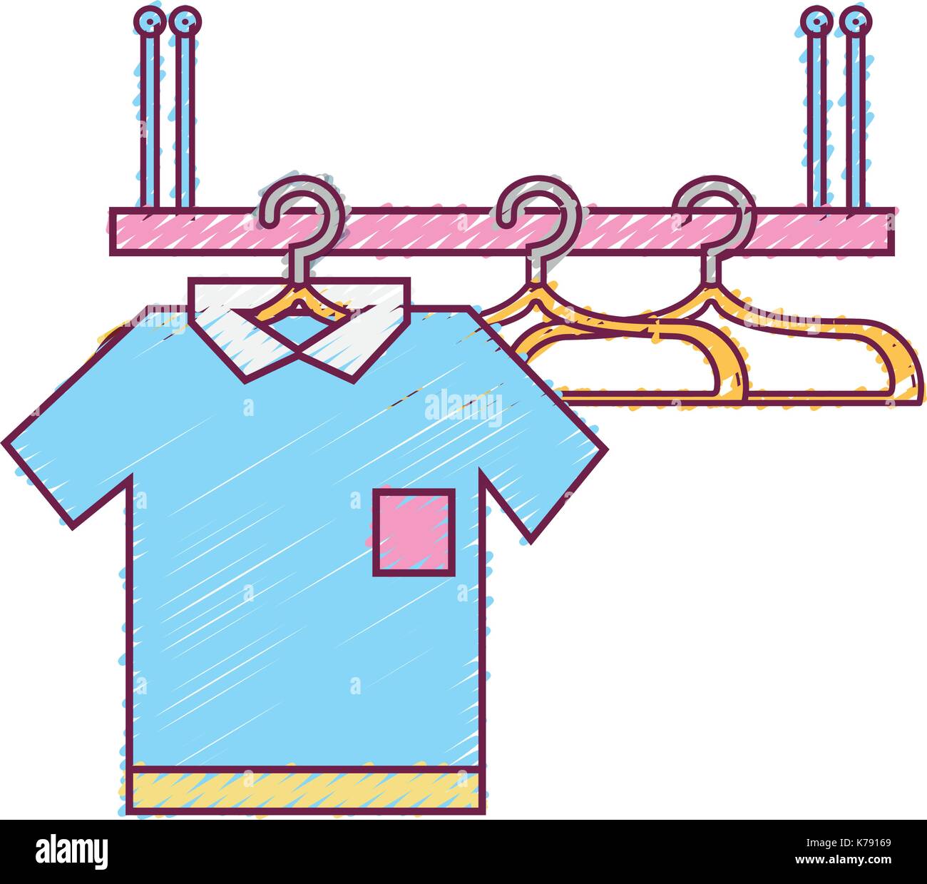 shelf design with clothes hanging icon Stock Vector Image & Art - Alamy
