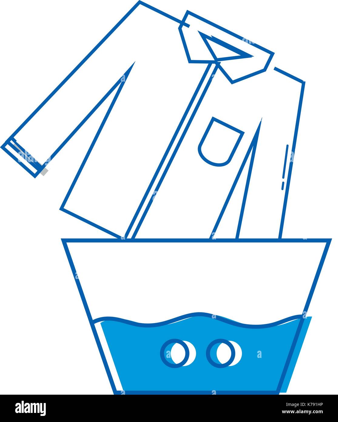 clean shirt soaking in pail with water Stock Vector Image & Art - Alamy
