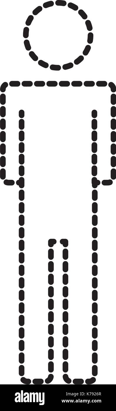 dotted shape man pictogram with body design Stock Vector Image & Art ...