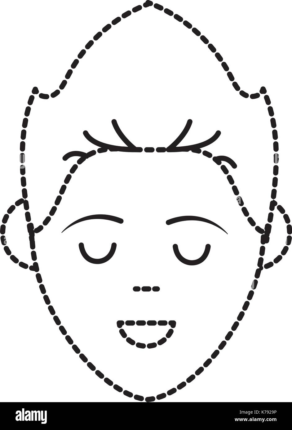 dotted shape avatar man face with haistyle design Stock Vector Image ...