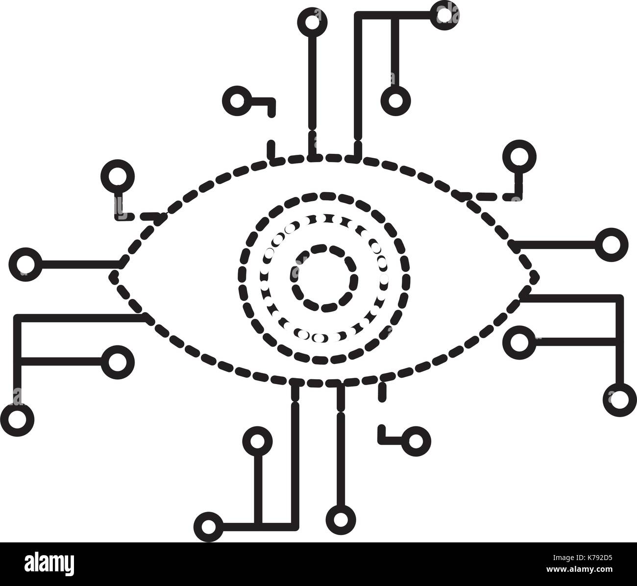Eye digital circuits Stock Vector Images - Alamy