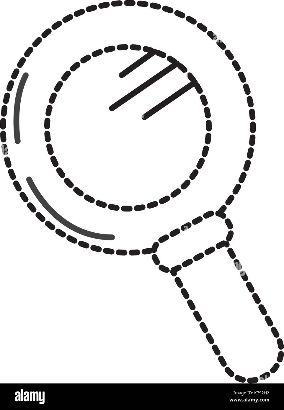 dotted shape magnifying glass tool to explore Stock Vector Image & Art ...