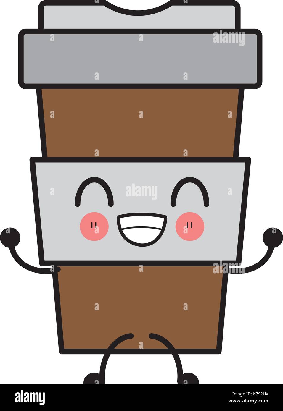 Cup to go kawaii cartoon Stock Vector Image & Art - Alamy