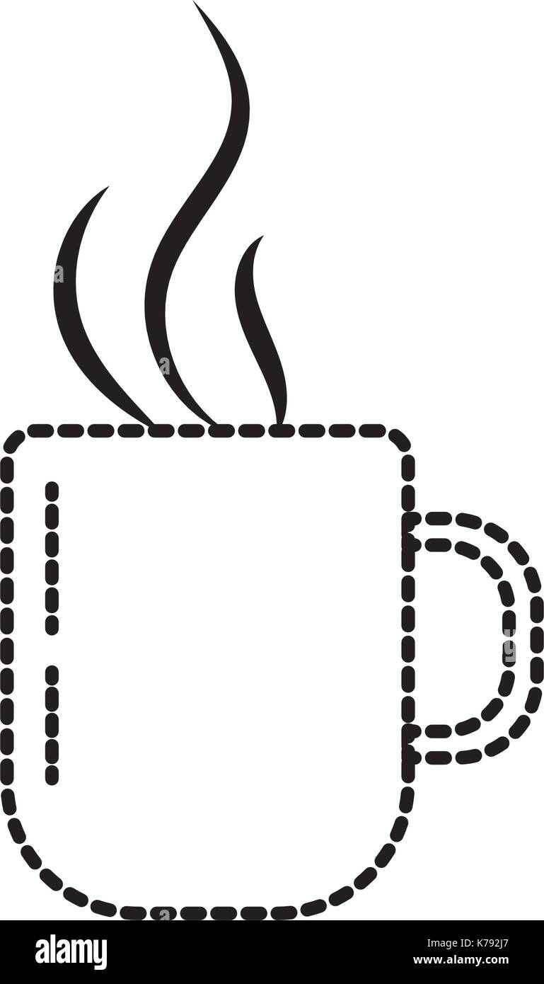 dotted shape delicious coffee cup to drink Stock Vector Image & Art - Alamy