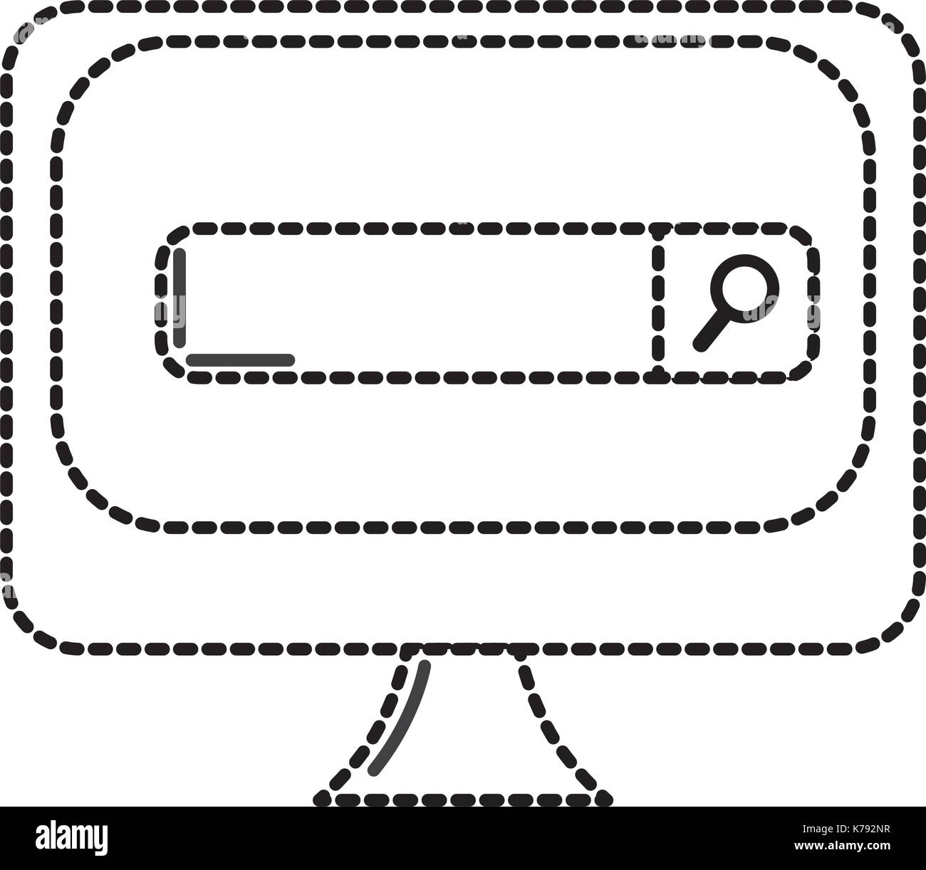 dotted shape technology computer to business information Stock Vector ...