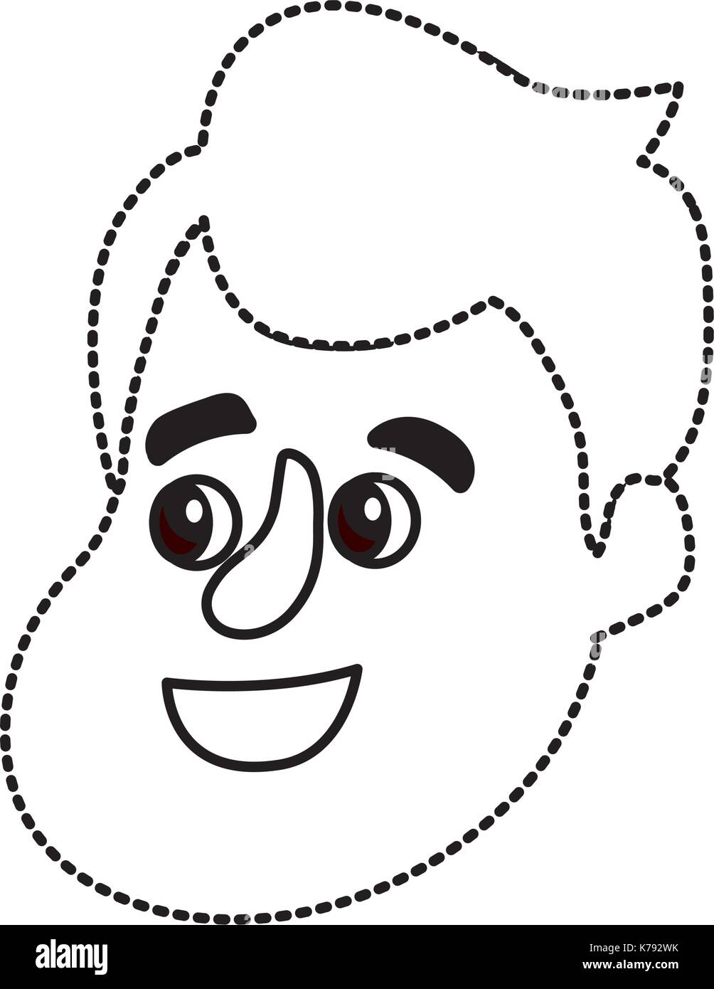 dotted shape avatar man face with hairstyle design Stock Vector Image ...
