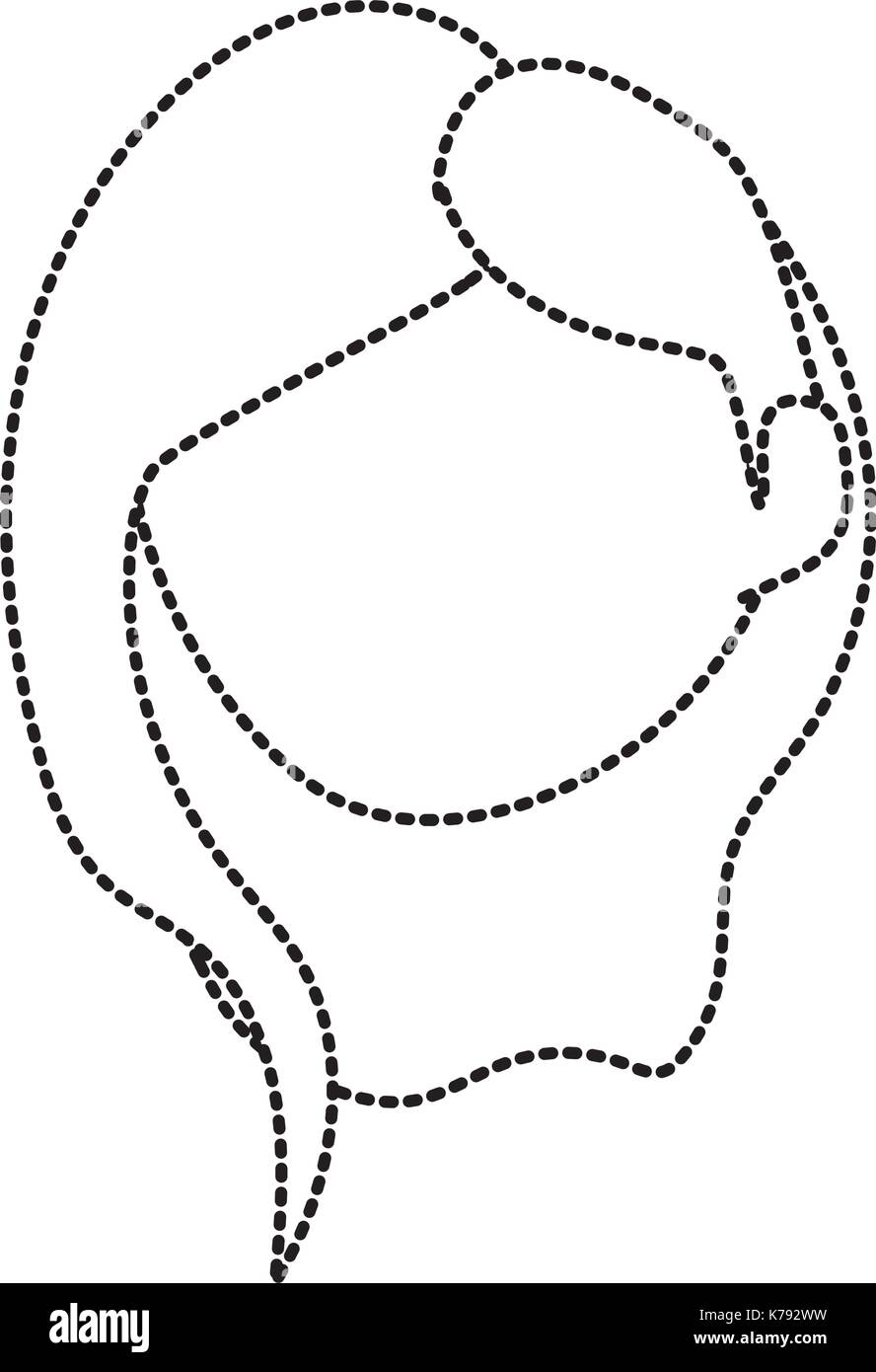 dotted shape avatar woman face with hairstyle design Stock Vector Image ...