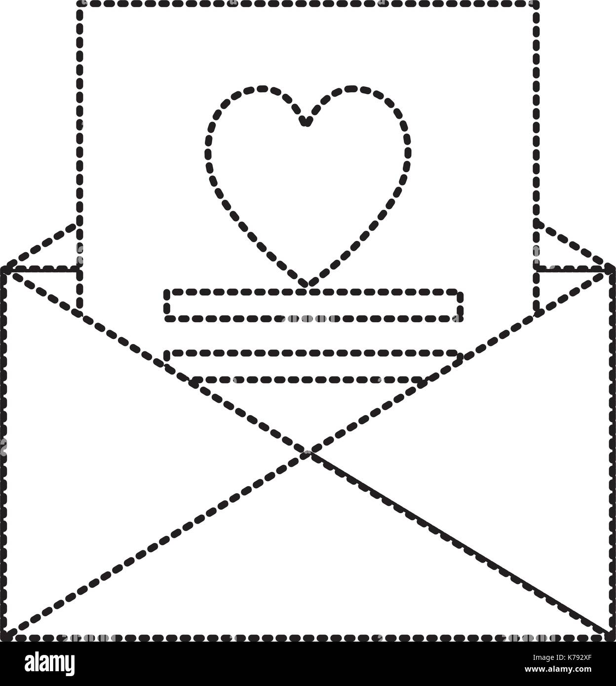 dotted shape love card and romantic decoration design Stock Vector ...