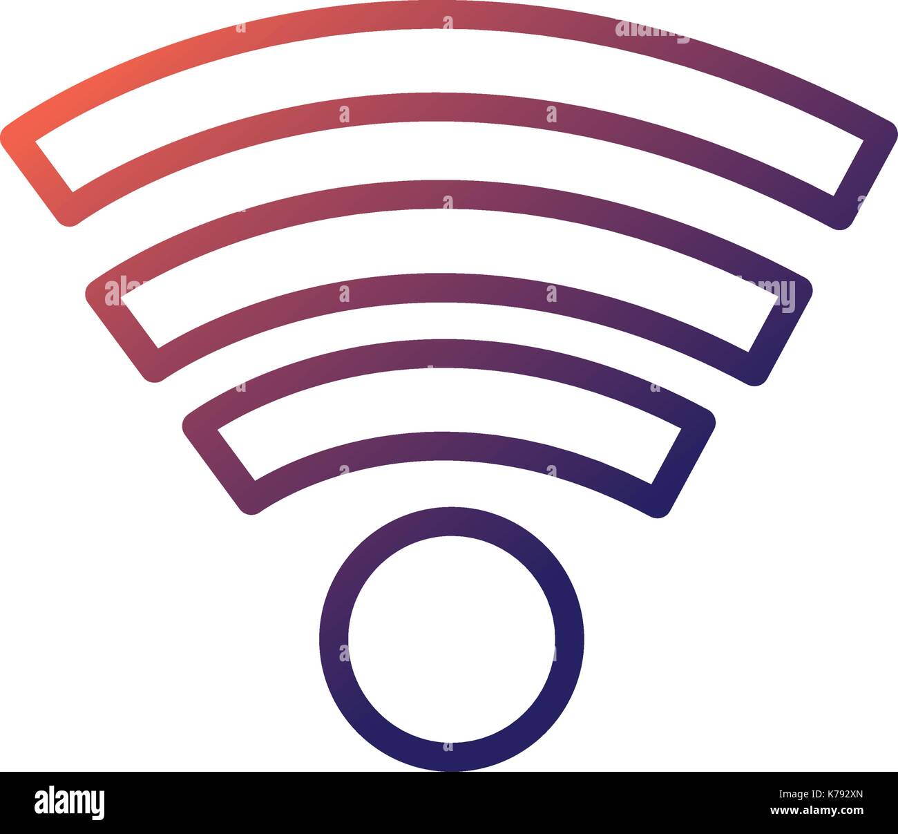 line wifi technology to connect in the digital network Stock Vector ...
