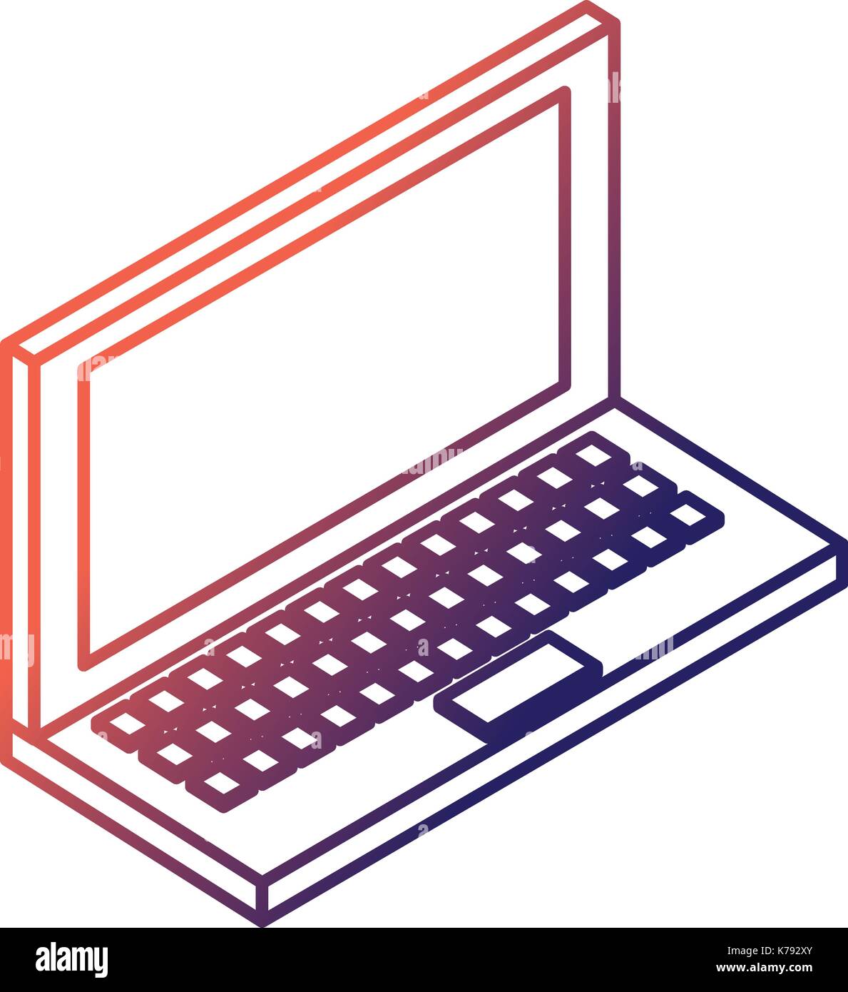 line technology laptop to social information connect Stock Vector Image ...