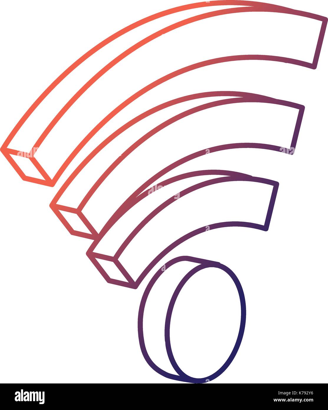 line wifi technology to connect in the digital network Stock Vector ...