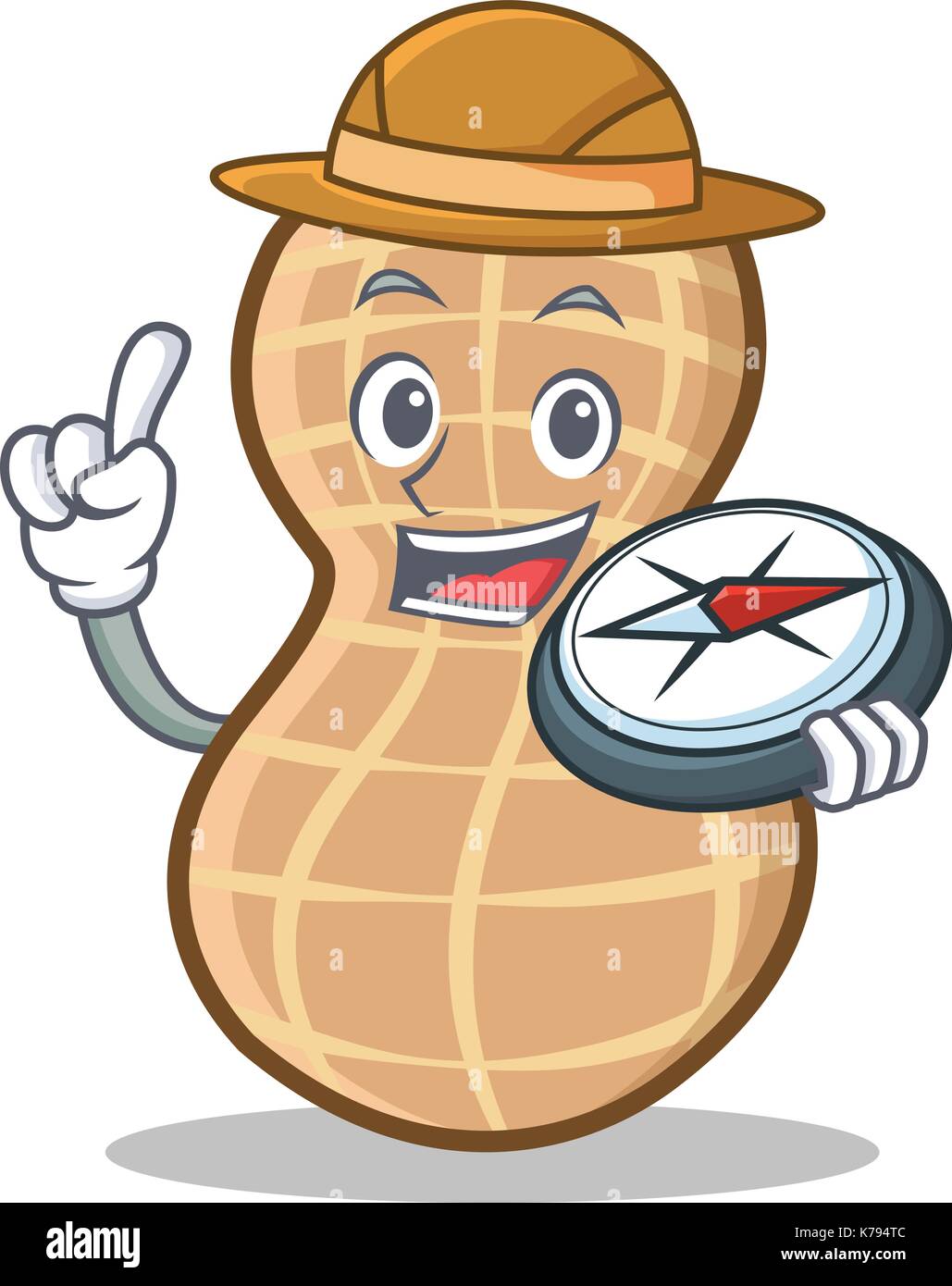 Monkey eat peanut Stock Vector Images - Alamy