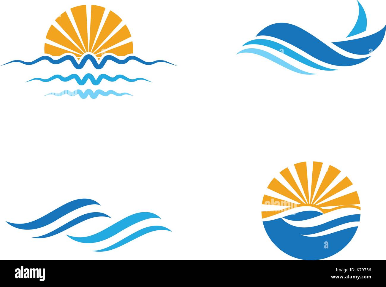 Water wave Logo Template Stock Vector Image & Art - Alamy