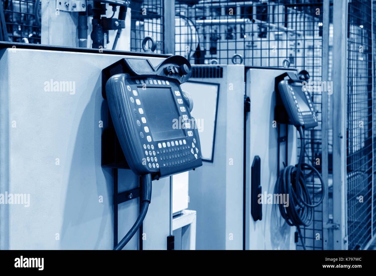 A Robot Controller for Automobile Production Pipeline Stock Photo - Alamy
