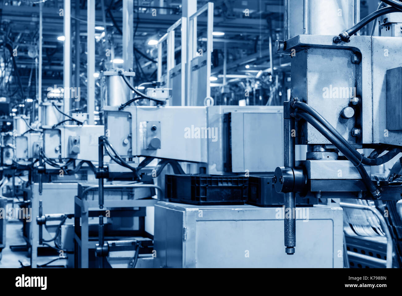 Modern automobile production line, automated production equipment Stock ...