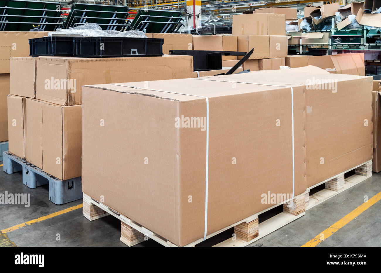 Stacked in the warehouse of the factory warehouse Stock Photo - Alamy
