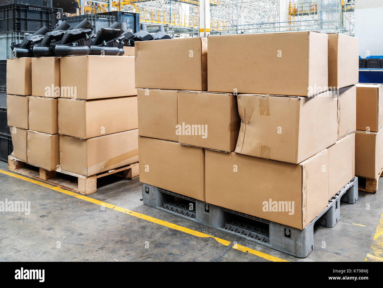 Stacked in the warehouse of the factory warehouse Stock Photo - Alamy
