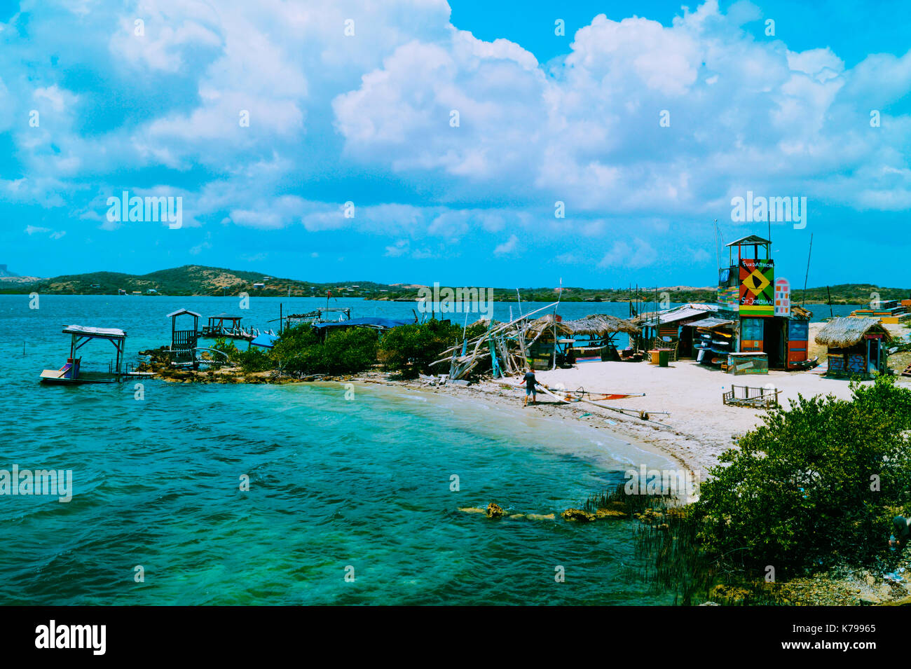 Small Islands Paradise featuring a Surf Shack Stock Photo - Alamy