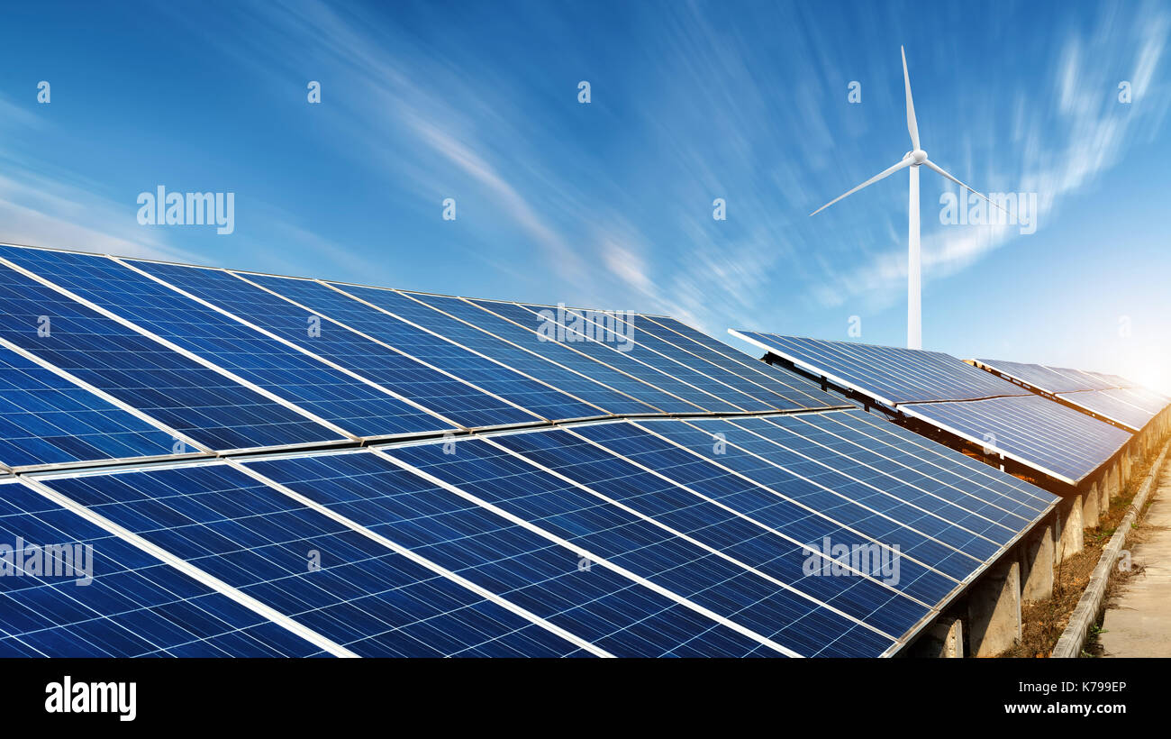 Photovoltaic power plants and remote wind turbine generators Stock ...