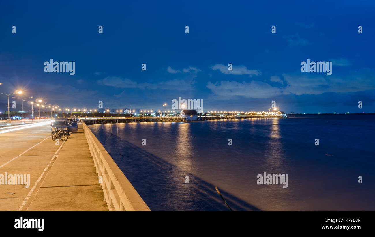 cement road along the sea at sunset time Stock Photo - Alamy