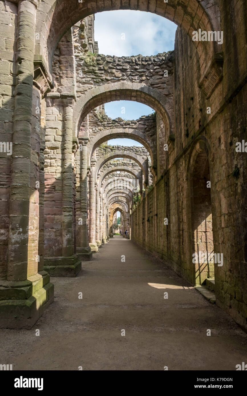 Ruins at Fountains Abbey North Yorkshire Stock Photo - Alamy