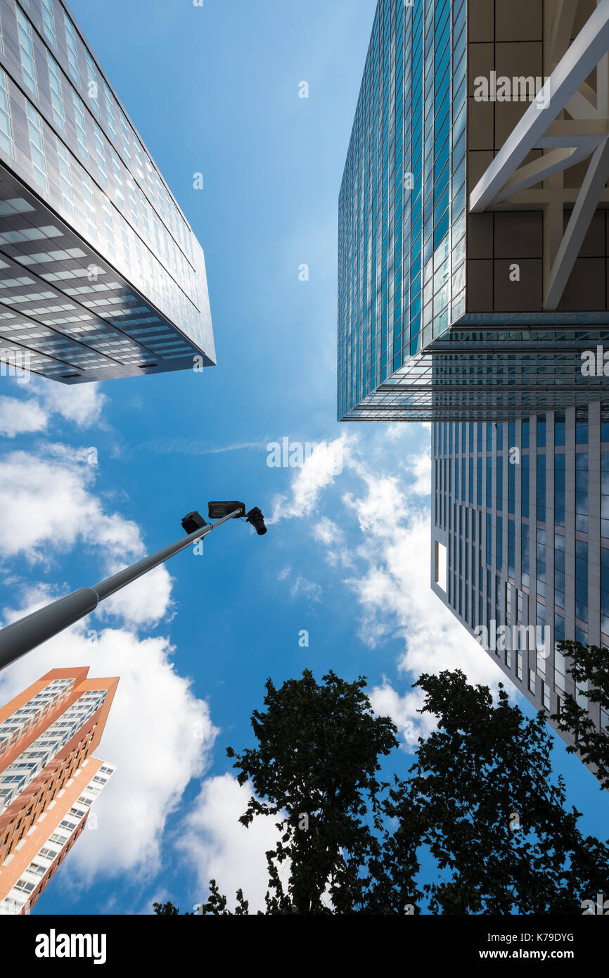 urban landscape seen from below in the skyscrapers Stock Photo - Alamy