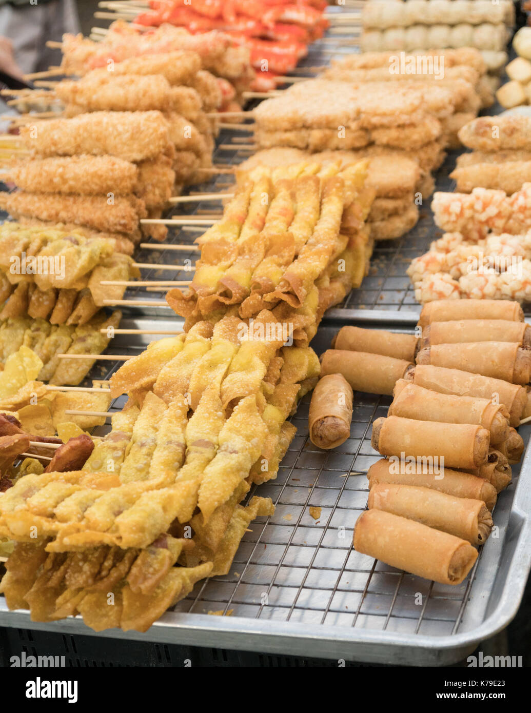 Snack and street food at the roadside thailand Stock Photo - Alamy