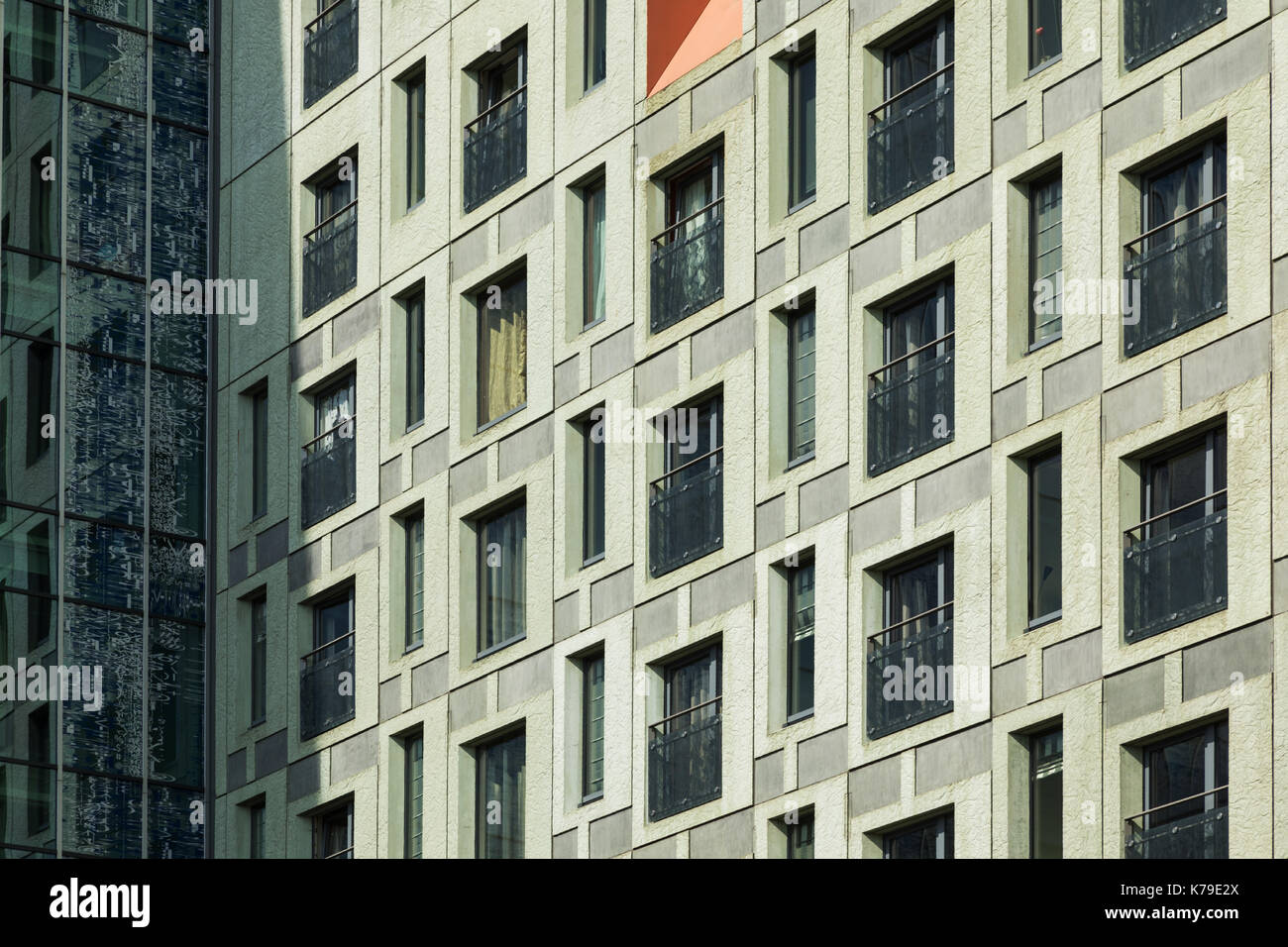 Detail of modern building with many windows Stock Photo - Alamy