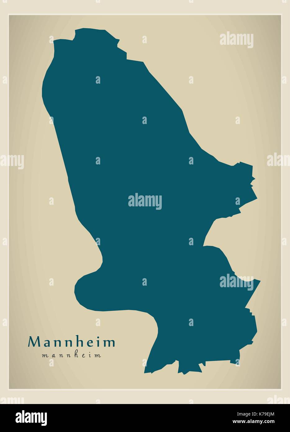 Map of mannheim hi-res stock photography and images - Alamy